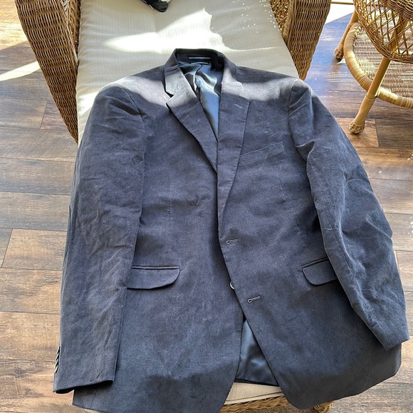 Suits & Blazers | 44 Long Mens Suit Jacket Corduroy Gray Worn One Time ...